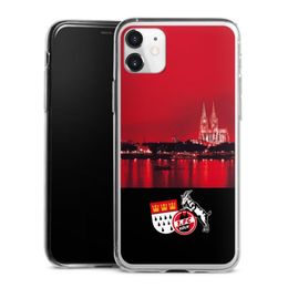 DeinDesign iPhone 11 Handy Slim Case Silikon Handyh&uuml;lle transparent H&uuml;lle extra d&uuml;nn 1. Fc K&ouml;ln Official Licensed Product Skyline Silikon Slim Case