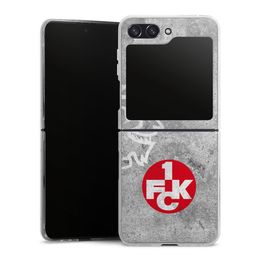 DeinDesign Galaxy Z Flip 5 Handy Hard Case Schutzh&uuml;lle transparent Smartphone Handy H&uuml;lle 1. Fc Kaiserslautern Devil 1. Fck Hard Case