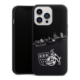 DeinDesign iPhone 13 Pro Handy Premium Silikon H&uuml;lle Handyh&uuml;lle schwarz Case Skyline Official Licensed Product 1. Fc K&ouml;ln Silikon Premium Case