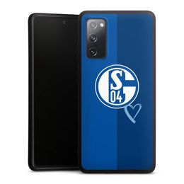 DeinDesign Galaxy S20 FE 5G Handy Premium Silikon H&uuml;lle Handyh&uuml;lle schwarz Case Fc Schalke 04 Heart Silikon Premium Case