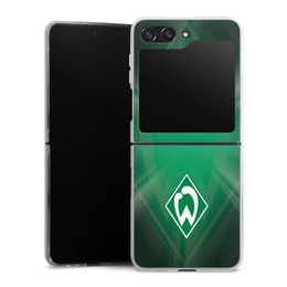 DeinDesign Galaxy Z Flip 5 Handy Hard Case Schutzh&uuml;lle transparent Smartphone Handy H&uuml;lle Coat Of Arms Official Licensed Product Sv Werder Bremen Hard Case