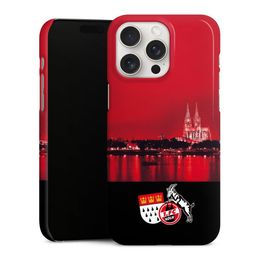 DeinDesign iPhone 15 Pro Max Handy Premium Case Smartphone Handyh&uuml;lle Schutzh&uuml;lle gl&auml;nzend 1. Fc K&ouml;ln Skyline Official Licensed Product Premium Case