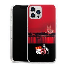 DeinDesign iPhone 13 Pro Max Handy Silikon H&uuml;lle Case transparent Handyh&uuml;lle 1. Fc K&ouml;ln Skyline Official Licensed Product Silikon Case