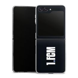 DeinDesign Galaxy Z Flip 5 Handy Hard Case Schutzh&uuml;lle transparent Smartphone Handy H&uuml;lle Official Licensed Product 1. Fcm 1. Fc Magdeburg Hard Case