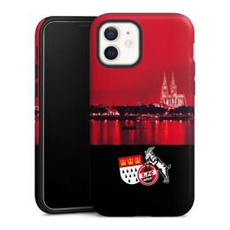 DeinDesign iPhone 12 mini Handy Panzer Handyh&uuml;lle robuste Outdoor H&uuml;lle Schutzh&uuml;lle matt Official Licensed Product 1. Fc K&ouml;ln Skyline Tough Case