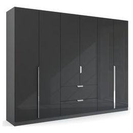 Drehtürenschrank Rauch "Glamour by Quadra Spin" Schränke Gr. B/H/T: 271 cm x 210 cm x 54 cm, 6 St., grau (graumetallic, hochglanz effektgrau)