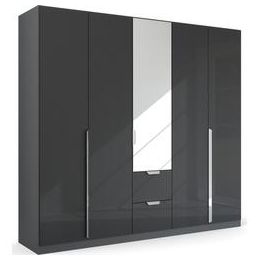 Drehtürenschrank Rauch "Glamour by Quadra Spin" Schränke Gr. B/H/T: 226 cm x 210 cm x 54 cm, 5 St., grau (graumetallic, hochglanz effektgrau)