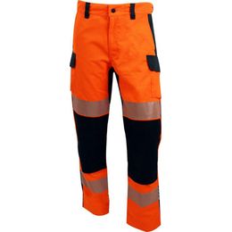 Cepovett Arbeitshose Unisex Warnschutz "Fluo Advanced" (EN ISO 20471:2013 & EN ISO 13688:2013) reflektierend, verstärkte Knie, orange