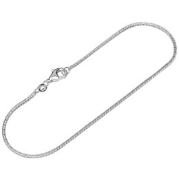NKlaus Silberarmband Armband 925 Sterling Silber 19cm Fuchsschwanzkette (1 Stück), Made in Germany, silberfarben