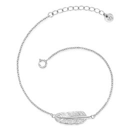 Glanzstücke München Glanzstücke München Silberarmband Feder silber, aus Sterling Silber, silberfarben