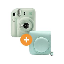 Fujifilm INSTAX mini 12 Travel Set Sofortbildkamera, Mint Green