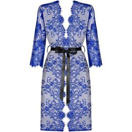 Obsessive Kimono „Cobaltess“ mit filigraner Eyelash-Spitze