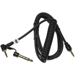 vhbw - Audio aux Kabel kompatibel mit Monster Beats by Dr. Dre Solo 3 Wireless Kopfhörer - Audiokabel 3,5 mm Klinkenstecker auf 6,3 mm, 150 cm Schwarz