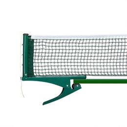 Tischtennisnetz, Ping-Pong-Netz, Metallklemmen, Outdoor, wasserabweisend, h x b x t: 15 x 174 x 2,5 cm, grün - Relaxdays