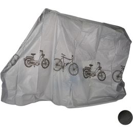 Relaxdays - 1 x Fahrradgarage aus Polyethylen, reißfeste Schutzhülle, Sonnenschutz, robuste Abdeckung 200 x 115 cm, in Grau