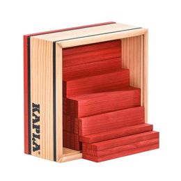 KAPLA Holzbauplättchen QUADRATE 40-teilig in rot
