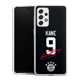 DeinDesign Galaxy A33 5G Handy Silikon H&uuml;lle Case wei&szlig; Handyh&uuml;lle Fc Bayern M&uuml;nchen Harry Kane Jersey Silikon Case