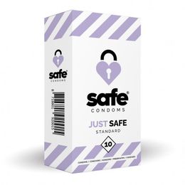 Safe – Kondome mit silikonbasiertem Gleitmittel – Standard – 10 Stück