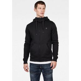 G-Star Raw Kapuzensweatjacke Premium Basic Hooded Zip Sweater, schwarz