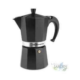 Orbegozo - Italienische Aluminium-Kaffeemaschine black . Fassungsvermögen 9 Tassen.