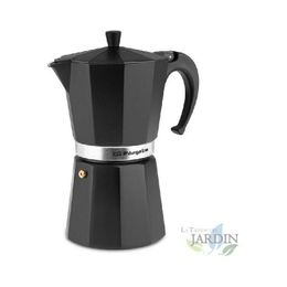 Orbegozo - Italienische Aluminium-Kaffeemaschine black . Fassungsvermögen 12 Tassen.