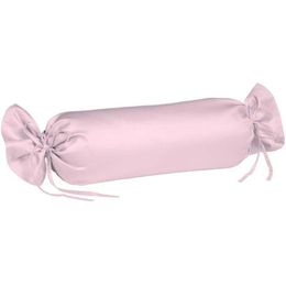 Fleuresse Interlock-Jersey-Kissenbezug uni colours rose 4040 Größe 40 x 15 cm Nackenrolle