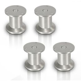 4er Set Möbelfüße Tischbeine Sockelfuß Tischfuß Möbel Aluminium.Höhe:80 mm Durchmesser: 40 mm Höhenverstellung: + 15 mm - Tolletour