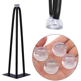 Mucola Tischbeinschoner Bodenschutz 4er Set für Hairpin Legs 12mm Transparent Silikon Möbelfüße Couchtisch Schreibtisch Protectors Untersetzer