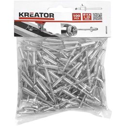 Varo Kreator Blindnieten Stahl 100 Stück Nieten Stahlnieten Popnieten ø 4,8 x L 20 mm