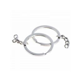 Meditrade GmbH Satz 30 ringe spiralring mit schlüsselanhänger geteilt 30MM stahl