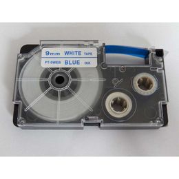 vhbw Kassette Patronen Schriftband 9mm kompatibel mit Casio KL-130, KL-200, KL-2000, KL-200E, KL-7200, KL-7400, KL-G2, KL-HD1 Ersatz für XR-9WEB,
