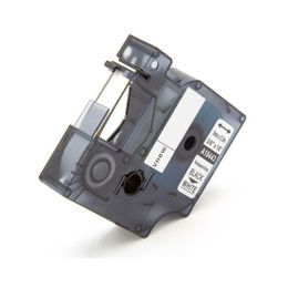 vhbw Schriftband-Kassette kompatibel mit Dymo RhinoPro 3000, 5000, 6000, ILP 219 Etiketten-Drucker 9mm Schwarz auf Weiß, Vinyl