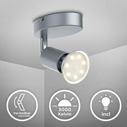 B.K.LICHT LED Deckenlampe Wohnzimmer schwenkbar GU10 Metall Decken-Spot Leuchte 1-flammig - 50