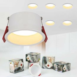 5er Set led Einbaustrahler 230V Einbauspots - 5W Decken Einbauleuchten - IP44 Bad led Spots - Feuchtraumlampe - Ø81mm Einbautiefe 45mm Beleuchtung