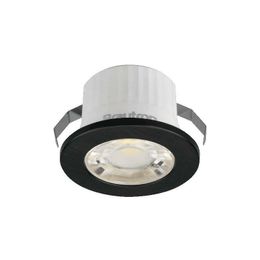 Braytron - led Mini Einbaustrahler 3W Spot IP54 Wassergeschützt 240 Lumen 4000K Neutralweiß Einbauleuchte Spotlight Rund Schwarz