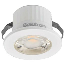 Braytron - led Mini Einbaustrahler 3W Spot IP54 Wassergeschützt 240 Lumen 6500K Kaltweiß Einbauleuchte Spotlight Rund Weiß