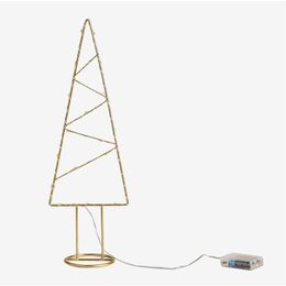 Sklum - Weihnachtsbaum mit LED-Lichtern Gazpie Gold - Gold Warmes Weiß