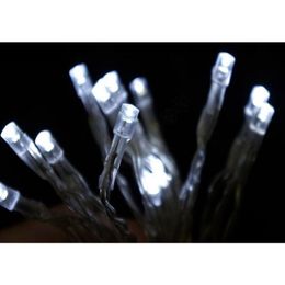 Spetebo LED Außen Lichterkette kalt weiß - 14,5 m / 192 LED - Garten Weihnachten Winter Deko Beleuchtung Timer Batterie