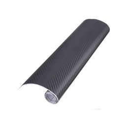 Audew Autofolie Carbonfolie Aufkleber 3D diy Folie Vinyle 12''x60'' Auto Flexibel Kohlefaser Schwarz Fantablau