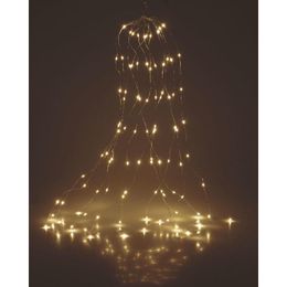 Spetebo Draht Lichterkette - warm weiß / 160 led - Deko Weihnachts Leuchtdraht Batterie betrieben