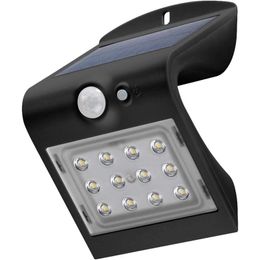 goobay - Solar LED-Wandleuchte mit Bewegungsmelder, 1,5W, schwarz