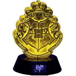 Paladone Harry Potter 3D Leuchte Icon Light Hogwarts Crest schwarz/gelb, bedruckt, aus Kunststoff, in Geschenkverpackung.
