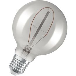 Osram Vintage 1906 LED-Lampe mit Smoke-Tönung, 3,4W, 100lm, Kugel-Form mit 95mm Durchmesser & E27-Sockel, warmweiße Lichtfarbe, nicht dimmbares Filament,