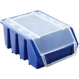 Stapelbox Ergobox Sichtlagerbox Gr. 2 mit Deckel Werkstatt Lagersystem blau - ADB