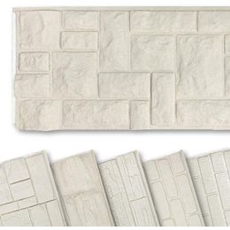 HEXIM - Fassadenpaneele Steinoptik, Wandpaneele aus eps Styropor, harte Außenbeschichtung: 0.57qm / 1 Platte, FP206