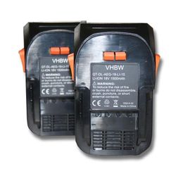 2x Akku Ersatz für Ridgid AC840084 für Elektrowerkzeug (1500 mAh, Li-Ion, 18 v) - vhbw