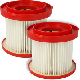 vhbw - 2x Staubsaugerfilter kompatibel mit Milwaukee M12 fvcl, M18 fpovcl, M18 VC2, M18 VC2-0 Staubsauger - hepa Filter Allergiefilter