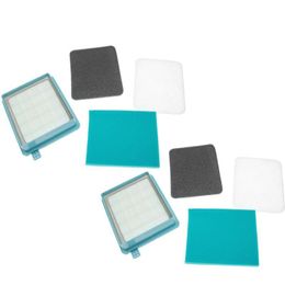 vhbw - Filter-Set kompatibel mit Philips PowerPro Compact FC8474/01, FC8475 Staubsauger - 8x Filter (Abluft-Filter, HEPA-Filter, Motoreinlassfilter)