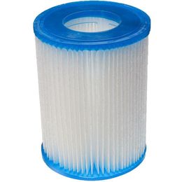 Filterkartusche kompatibel mit Bestway Flowclear 2.006 l/h, 3.028 l/h Swimmingpool, Filterpumpe - Wasserfilter, Blau, Weiß - vhbw