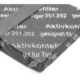 3x Aktivkohlefilter kompatibel mit Vorwerk Tiger 250, 251, 252, 260 Staubsauger - Filterset, Schwarz - vhbw